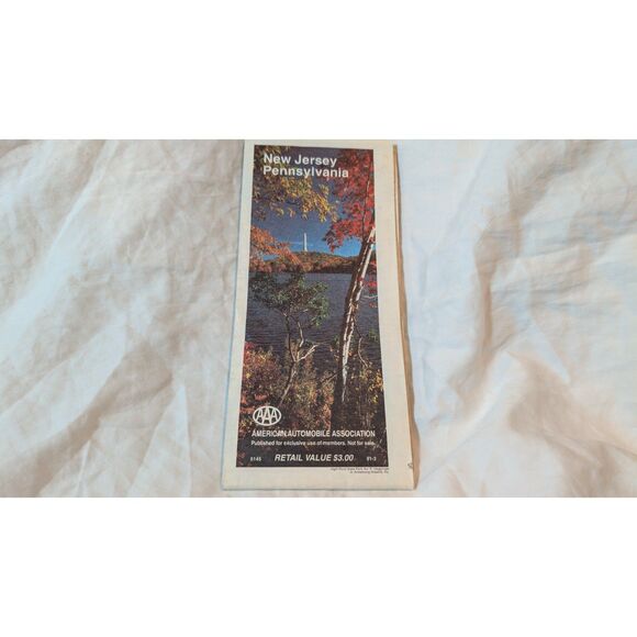 Other | Vintage 1991 Aaa Map New Jersey And Pennsylvania | Poshmark